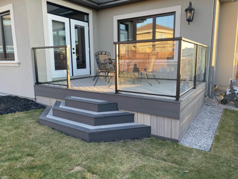 Fiberon Bungalow, with custom built Cedar Privacy Screen, Welded ...