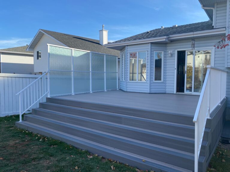 Fiberon Bungalow, with custom built Cedar Privacy Screen, Welded ...